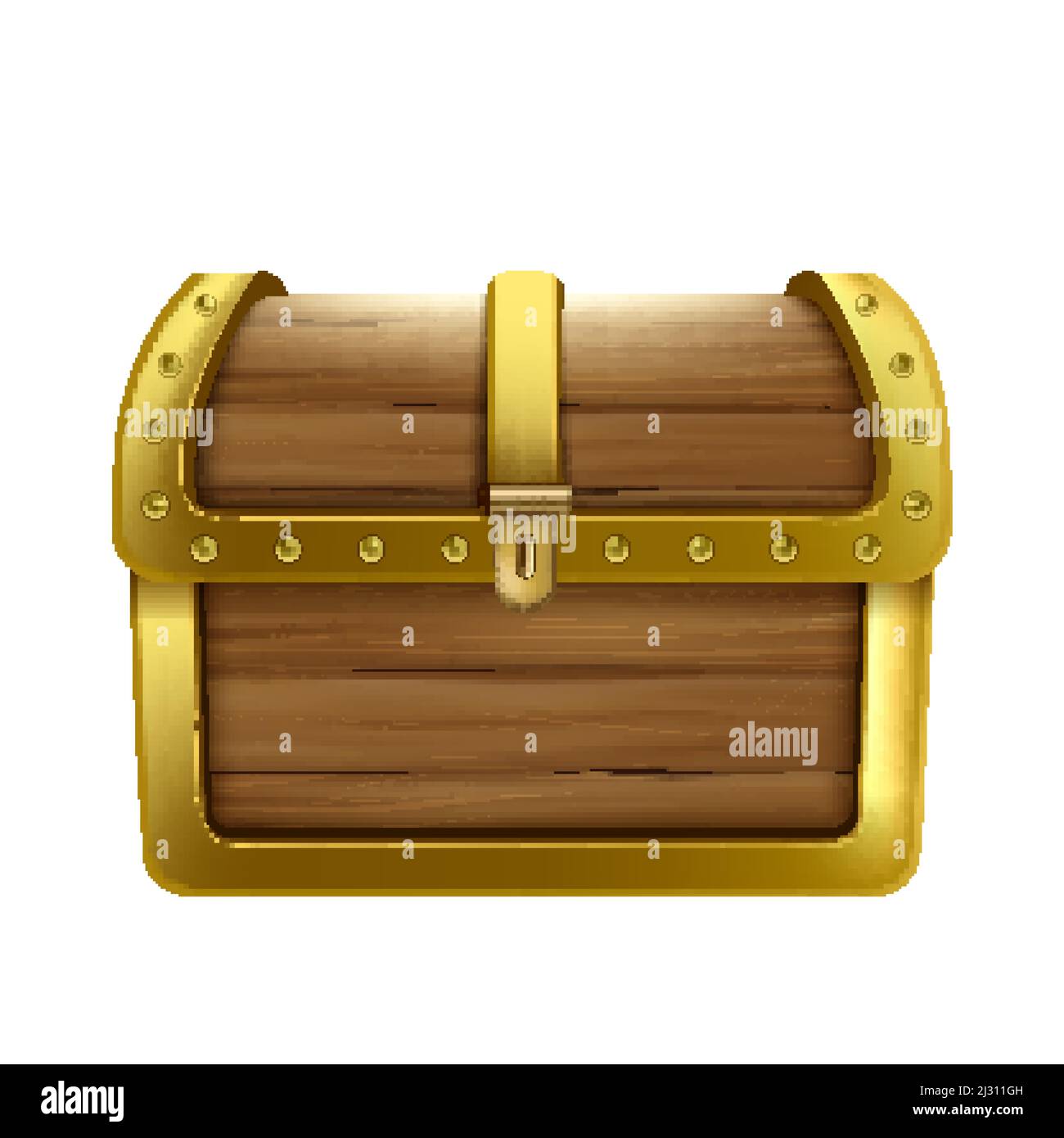 Chest Closed Wooden Container For Money Vector Stock Vector Image & Art ...