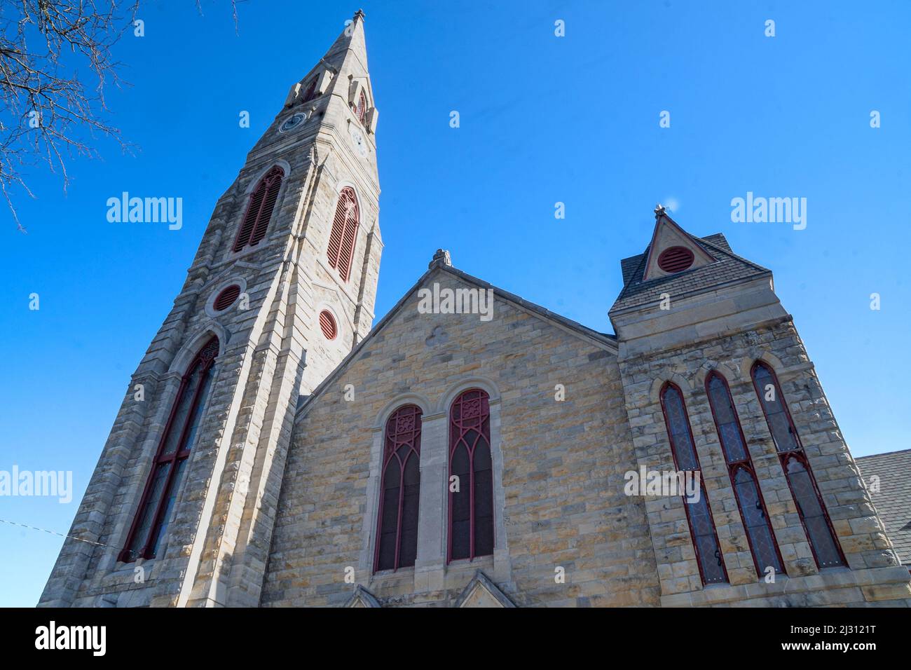 Goshen, NY - USA - April 2, 2022 - Horizontal three quarter view of the ...