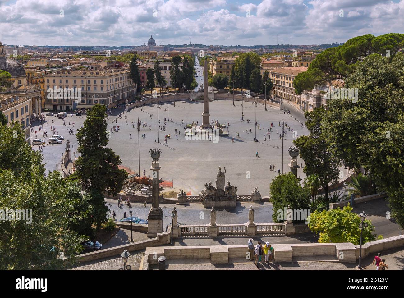 Rome, Piazza del Popolo, view from Monte Pincio Stock Photo - Alamy