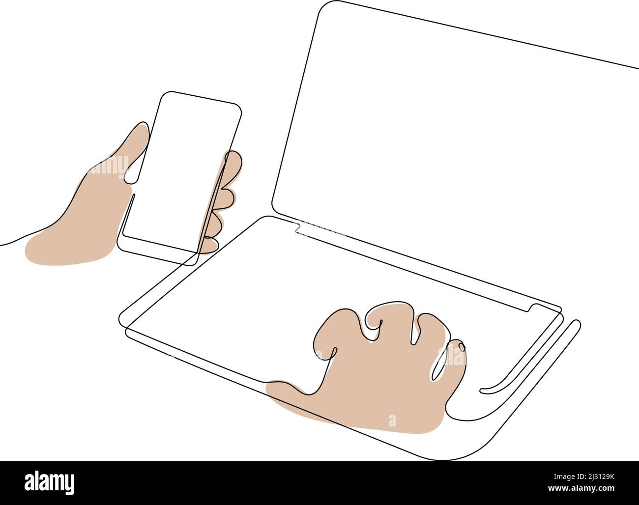 One continuous line shop Cut Out Stock Images & Pictures - Alamy