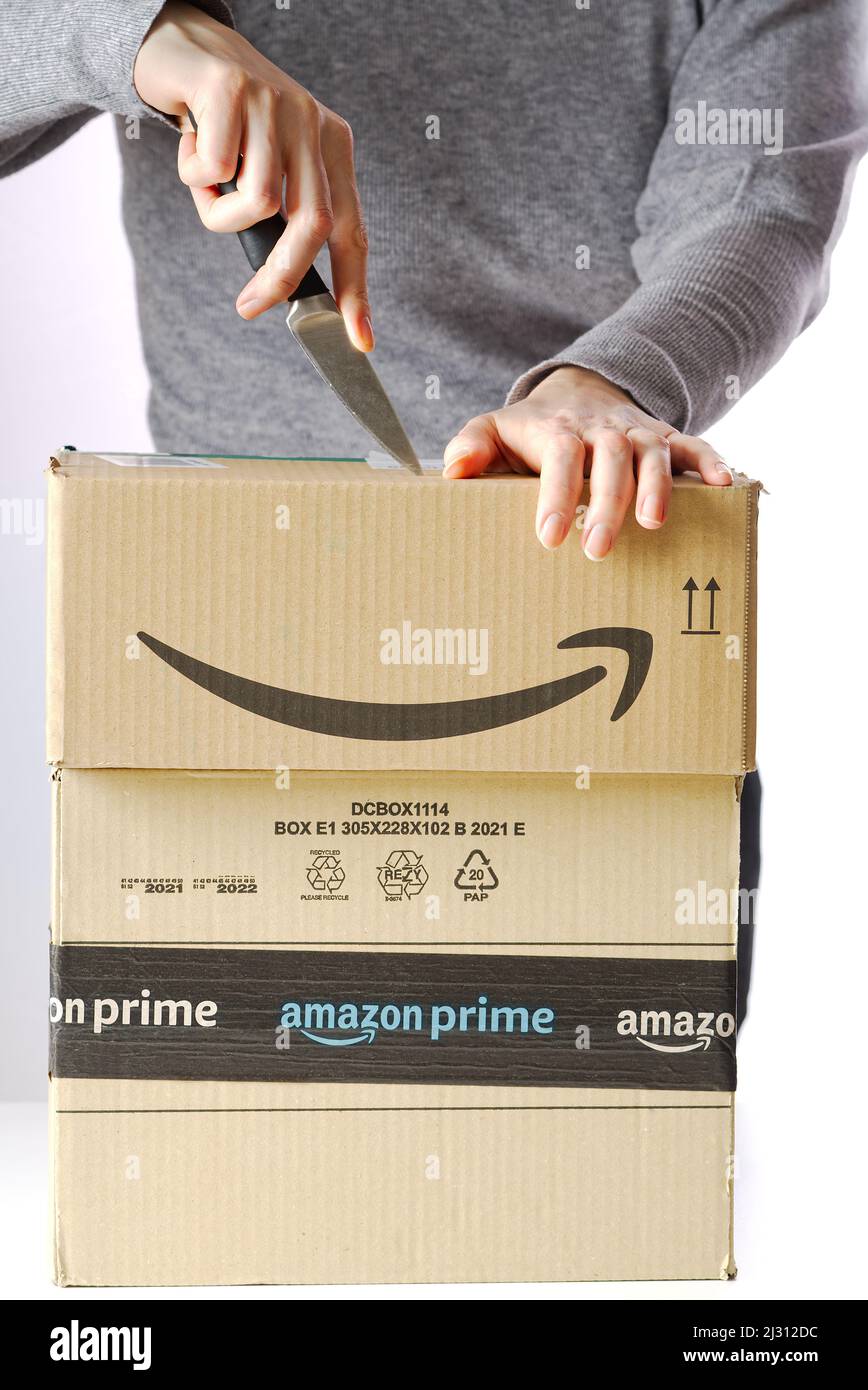 Amazon parcel white background High Resolution Stock Photography and ...