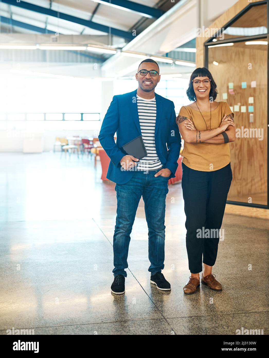 Yes, were the most creative pioneers around. Portrait of two young ...