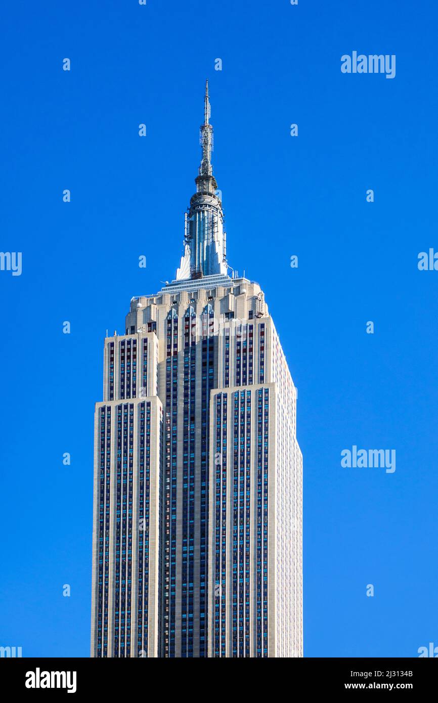 NEW YORK, USA - OCT 5, 2017: Empire State Building view from street ...