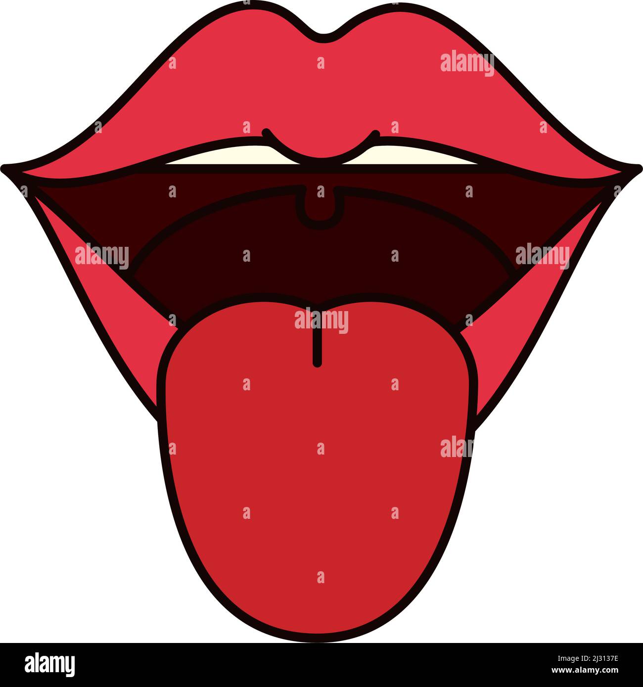 Human tongue red human body Cut Out Stock Images & Pictures - Alamy