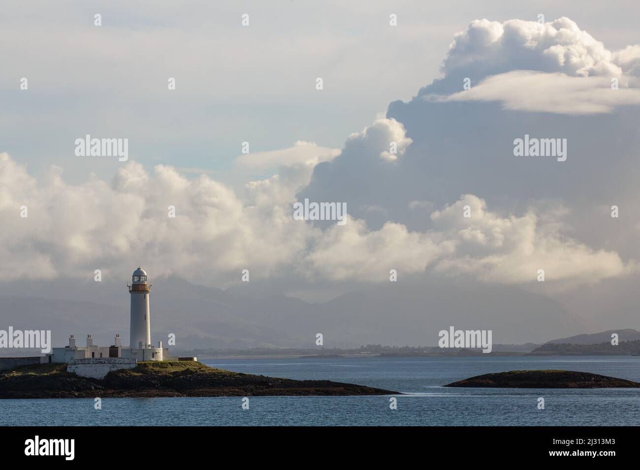 Lismore lighthouse, view from ferry to Mull, Scotland UK Stock Photo ...