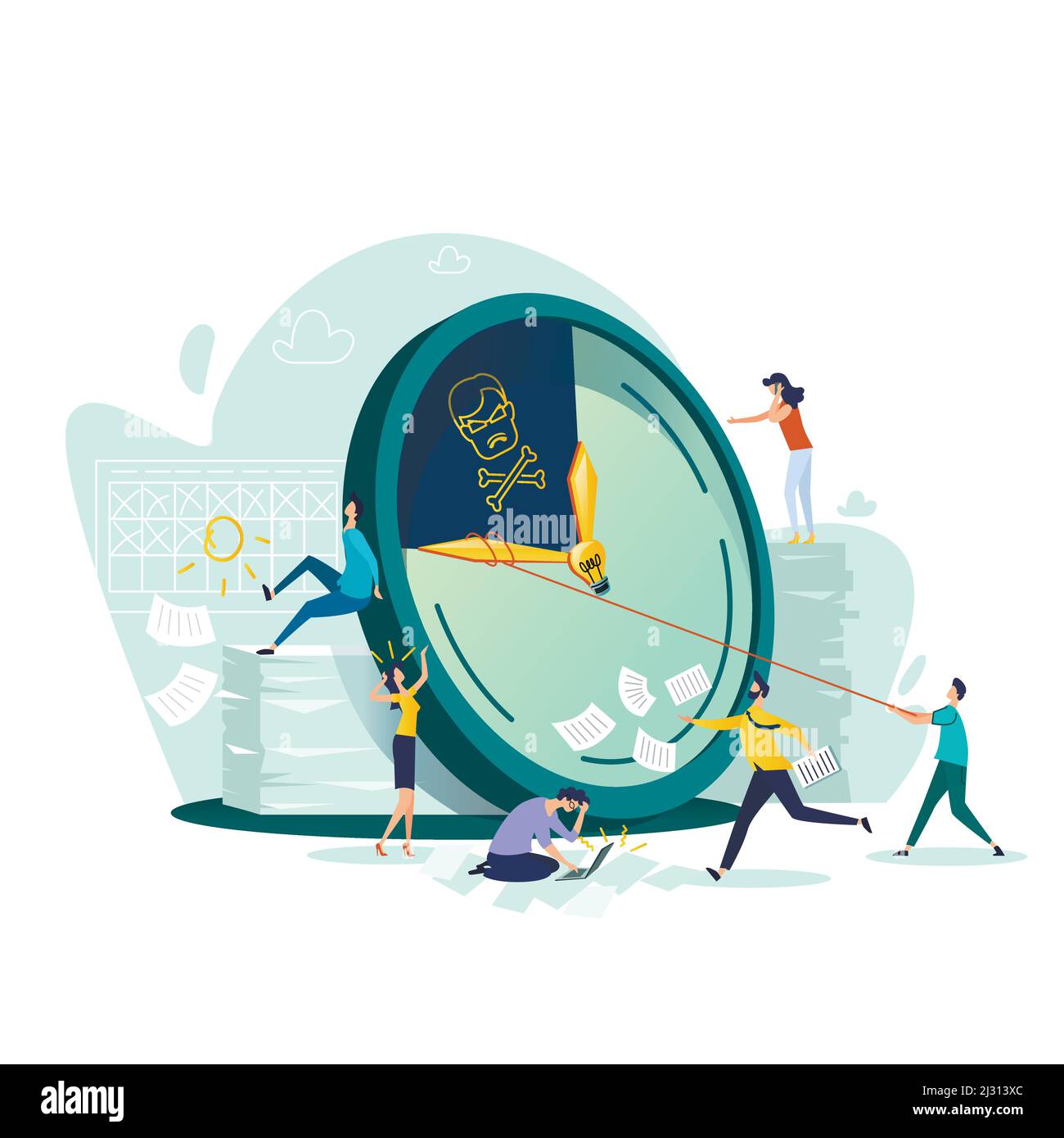 Hand pulling paper Stock Vector Images - Alamy