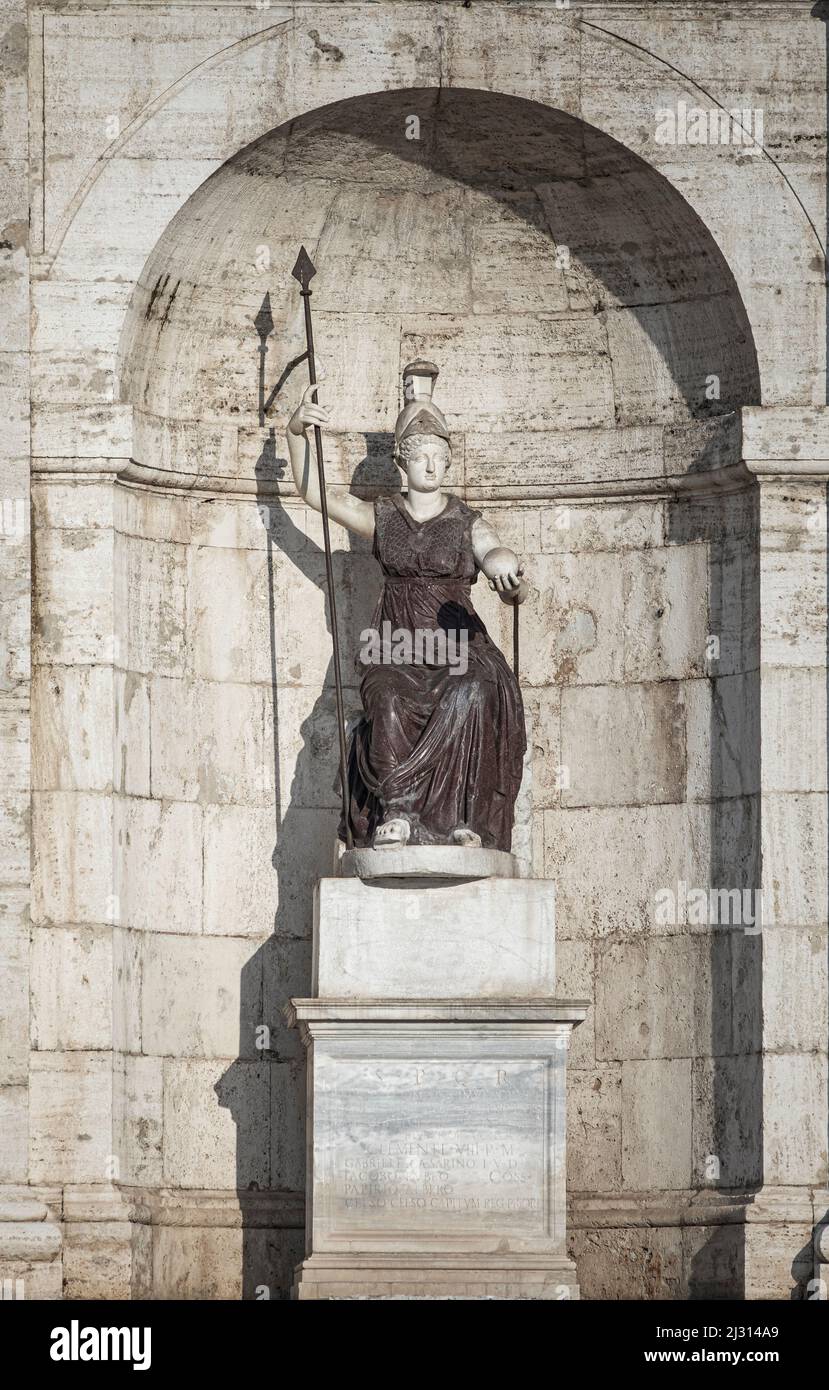 Statue of Athena goddess Capitol Hill Rome Italy Stock Photo - Alamy