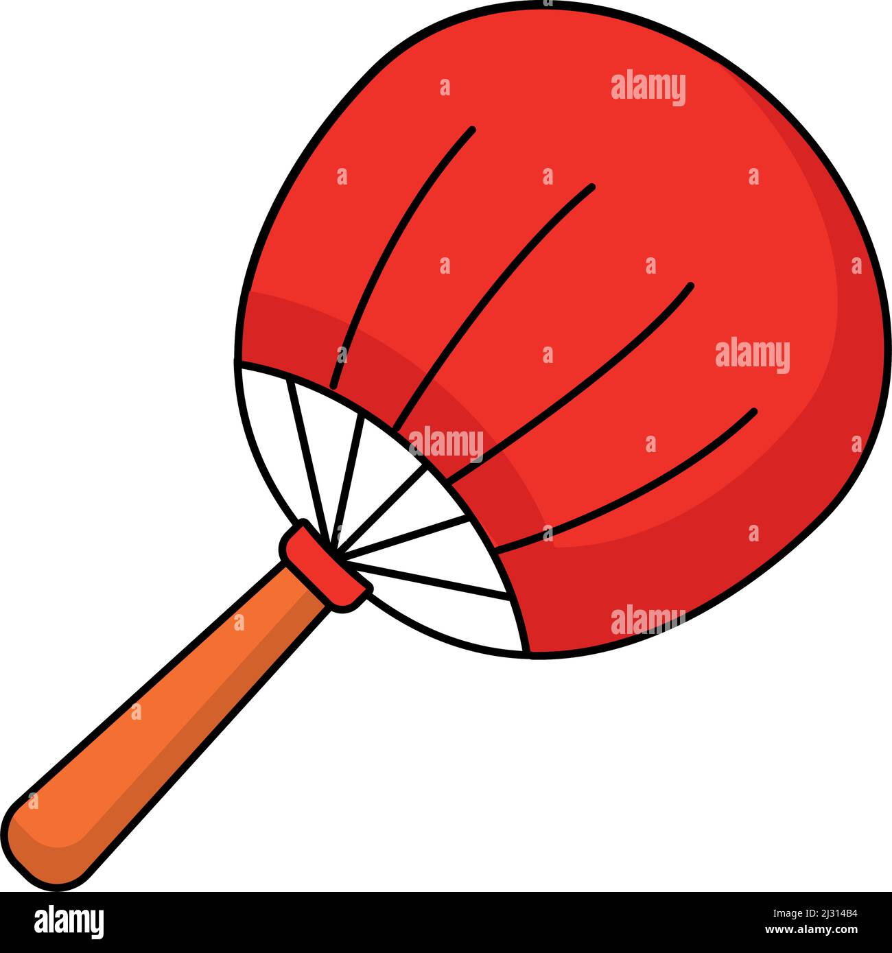 red hand fan Stock Vector Image & Art - Alamy