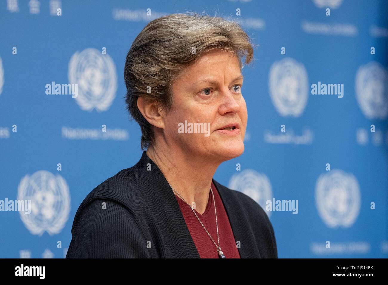 New York, United States. 04th Apr, 2022. Ambassador Barbara Woodward ...