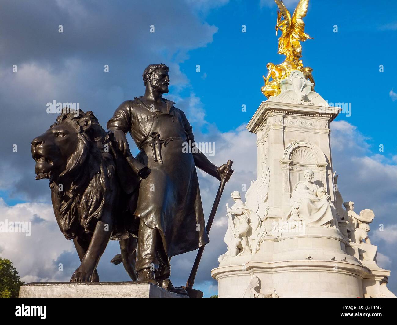 A blacksmith and a lion represent "manufacture" at one corner of the ...