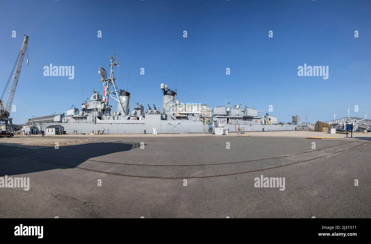 BOSTON, USA - SEP 12, 2017: navy ship USS cassin young DD 793 at the ...