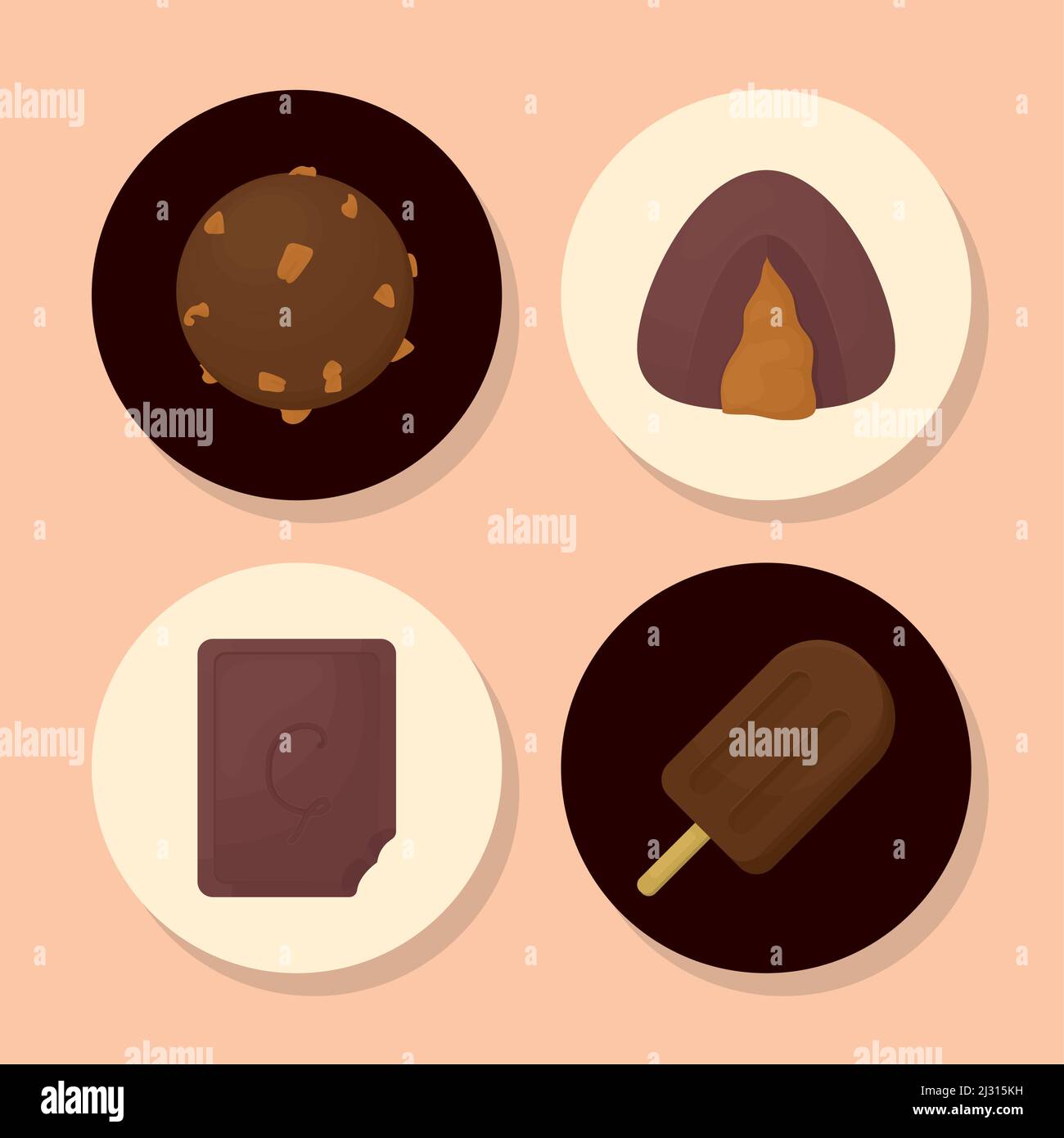chocolate candies icon set Stock Vector Image & Art - Alamy