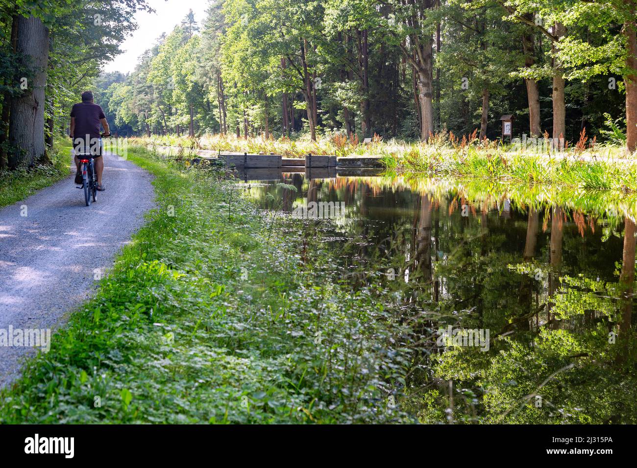 Ludwig-Danube-Main Canal; Canal between Röthenbach and Worzeldorf Stock ...