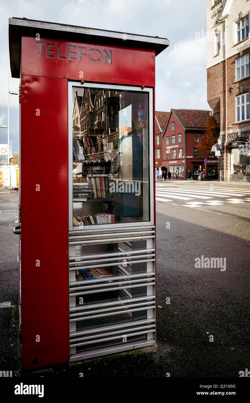 Norwegian telephone box hi-res stock photography and images - Alamy