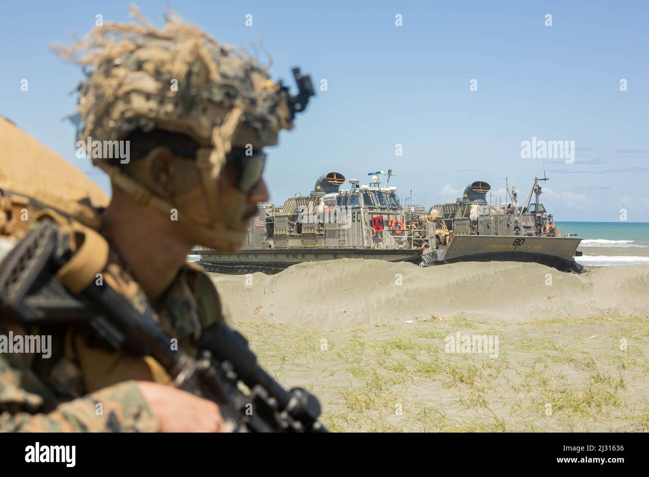 Landing Craft Air Cushion (LCAC) 80, assigned to Naval Beach Unit (NBU ...