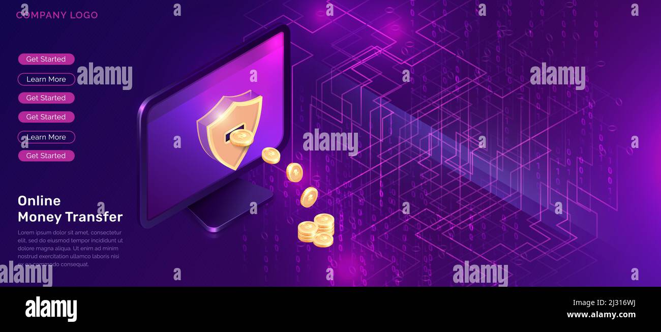 Cryptocurrency mining isometric concept vector illustration. Computer ...