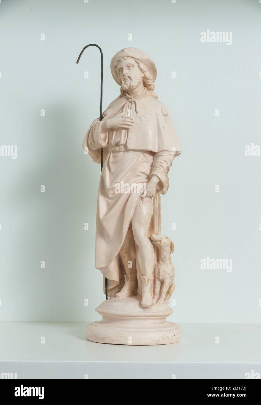Apulia traditional ceramic San Rocco statue isolated Stock Photo - Alamy