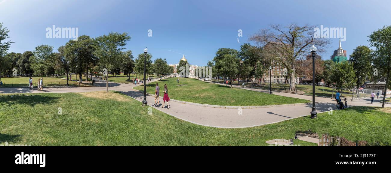Boston common trees walking hi-res stock photography and images - Alamy