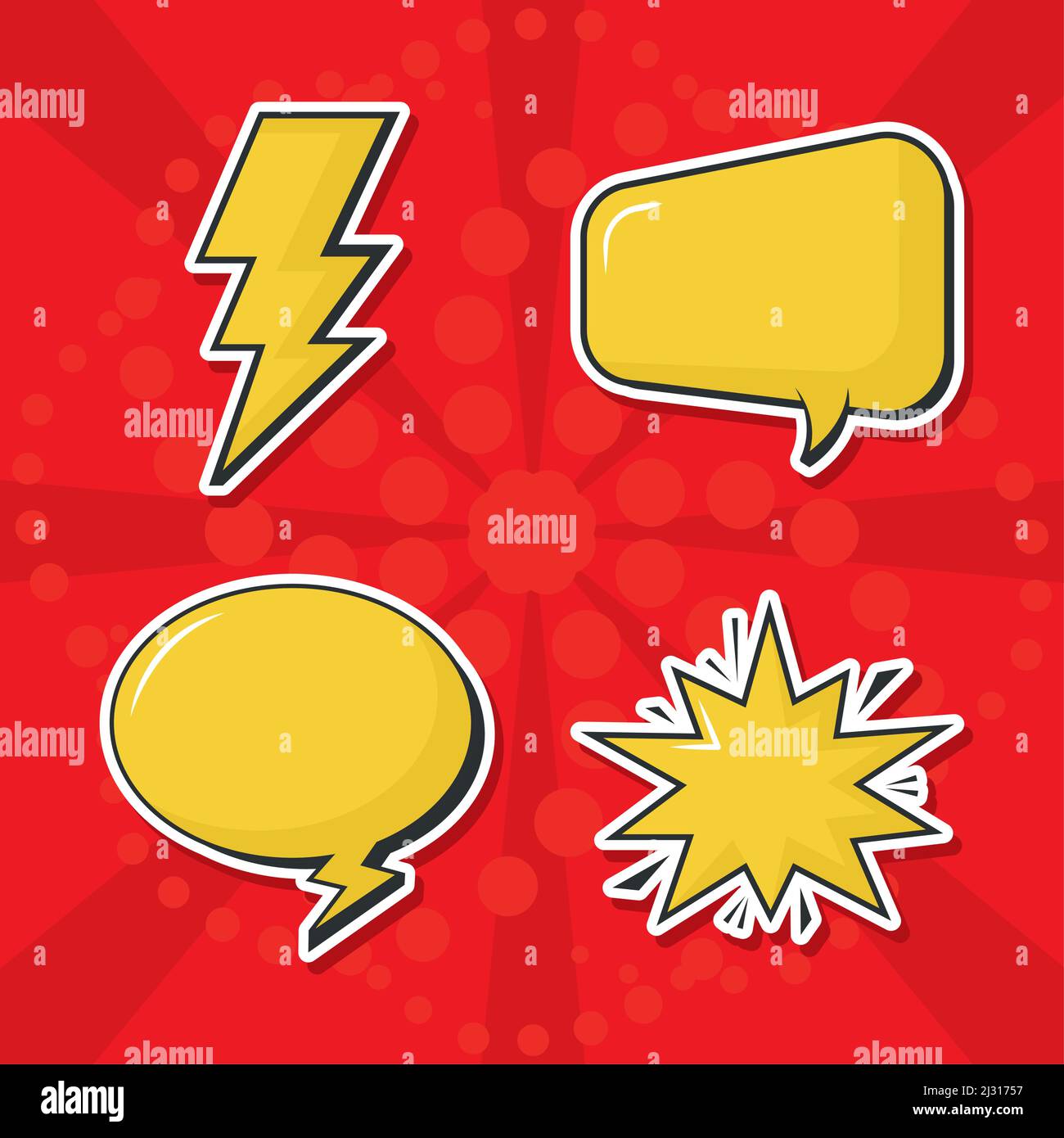 pop art elements icon set Stock Vector Image & Art - Alamy