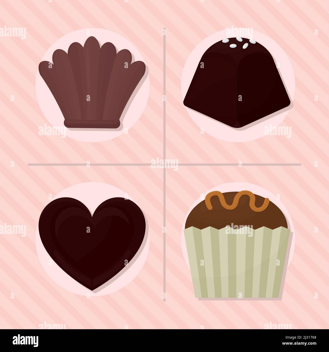 chocolate icon set Stock Vector Image & Art - Alamy