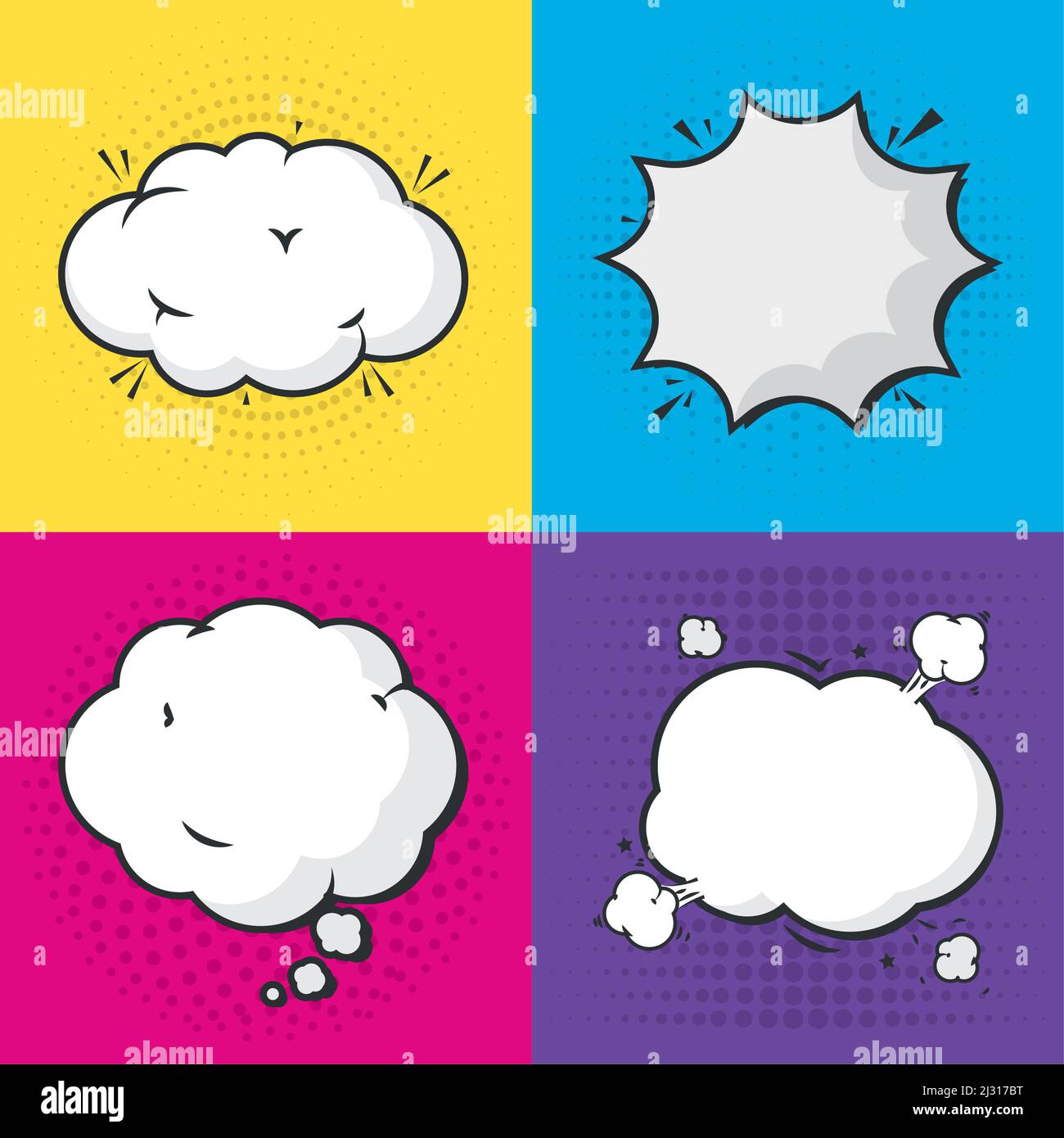 pop art bursts set Stock Vector Image & Art - Alamy
