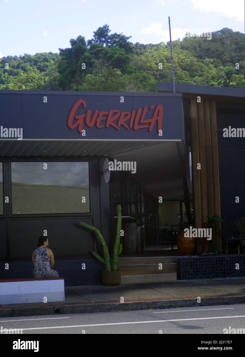 Fashionable Mexican restaurant Guerilla in the rainforested suburb of ...