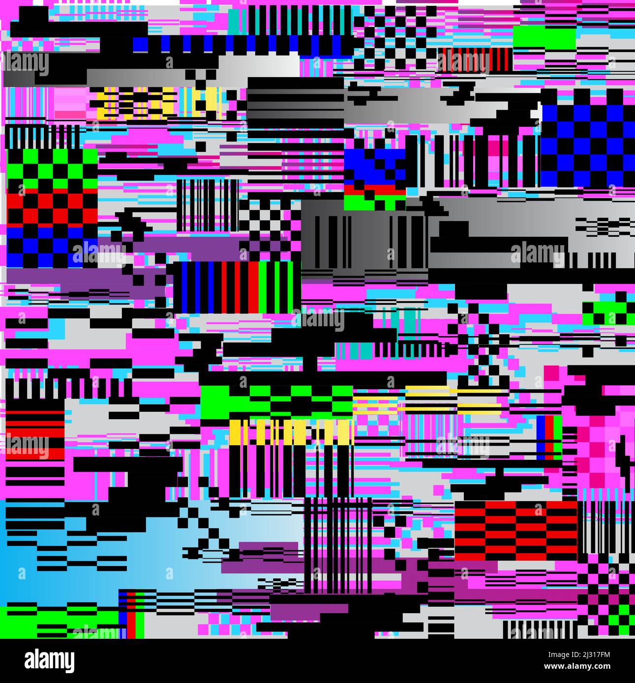 Glitch texture. No signal TV screen. Error. Retro style vector Stock ...