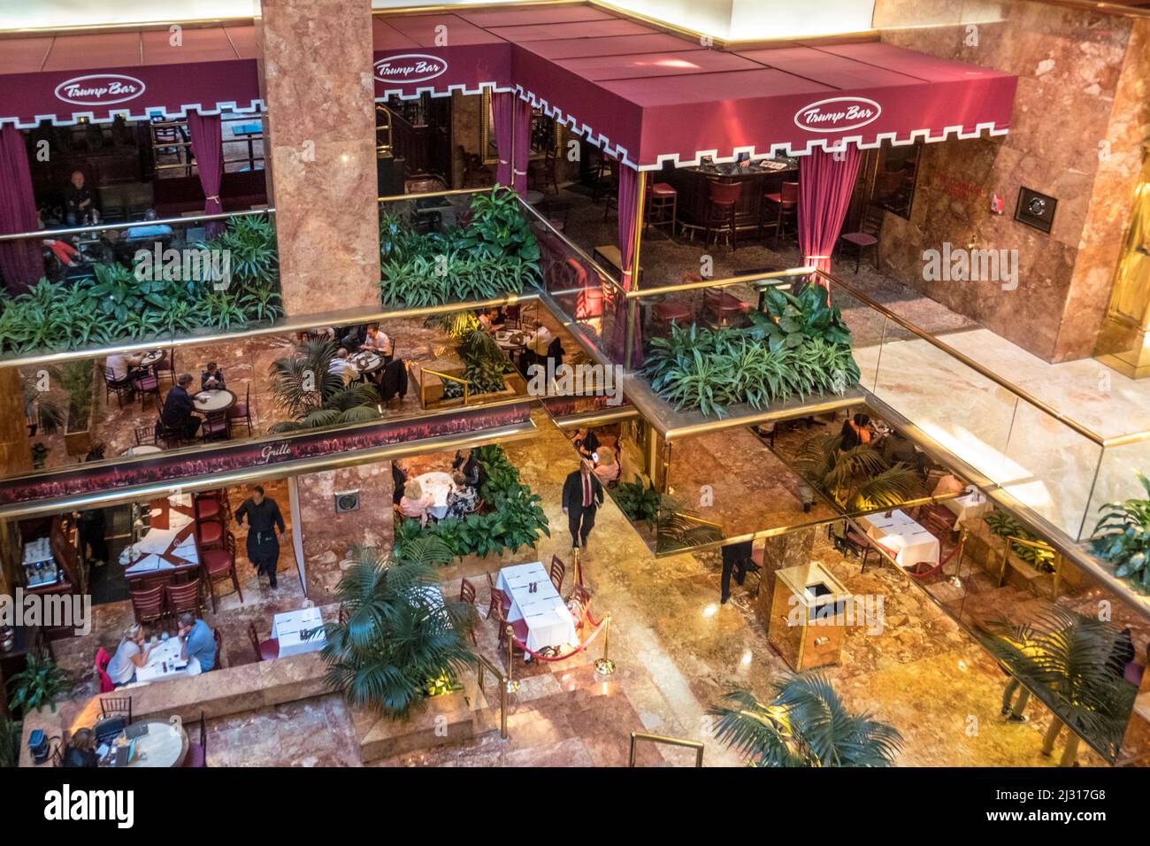 NEW YORK, USA - OCT 4, 2017: The Trump Bar inside of Trump Tower in ...