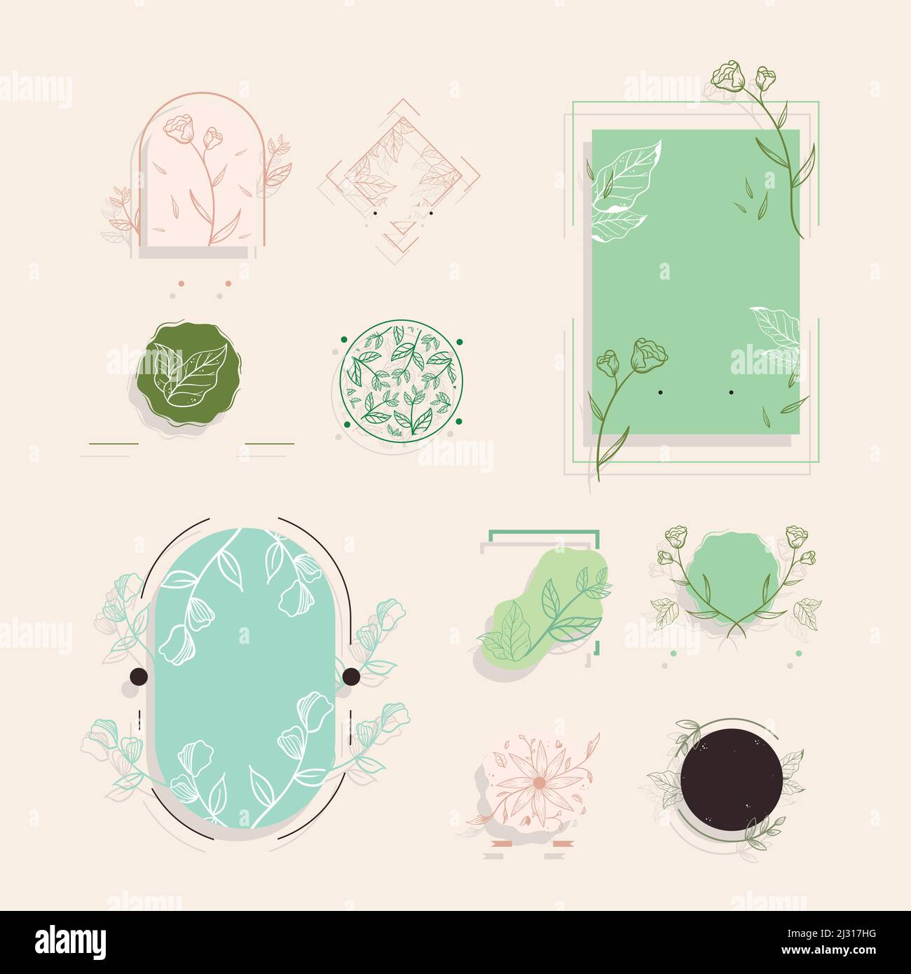 ten nature emblems Stock Vector Image & Art - Alamy