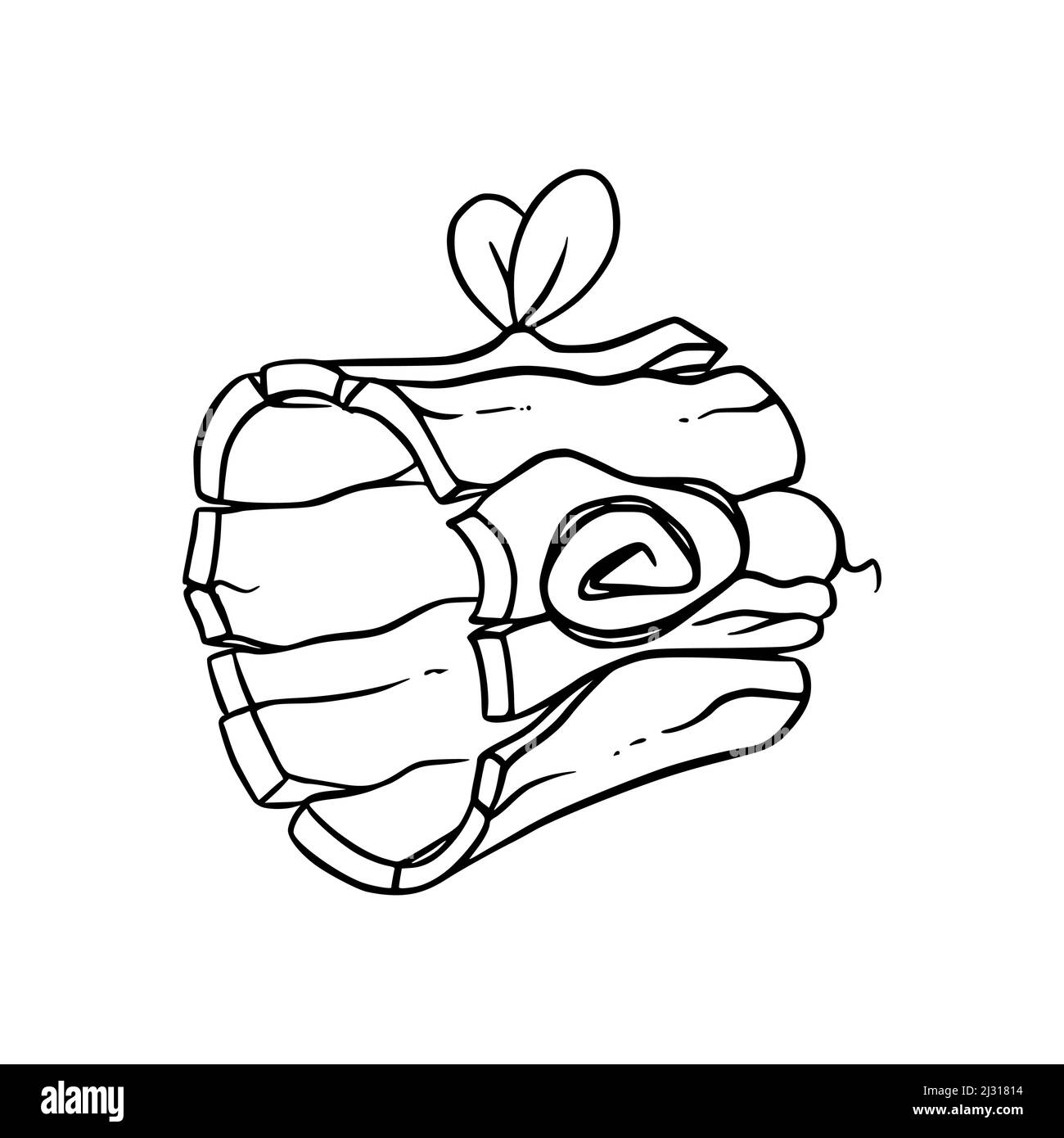 Wooden bracelet for games. Sketch of bracelet made of tree bark. Vector ... Wooden bracelet for games. Sketch of bracelet made of tree bark. Vector ...