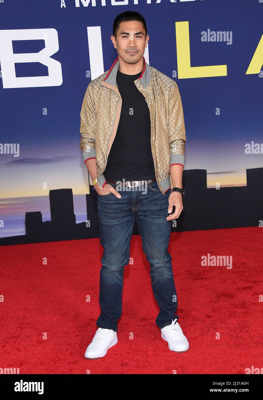 JB Tadena arriving to the ‘Ambulance’ Los Angeles Premiere at Academy ...