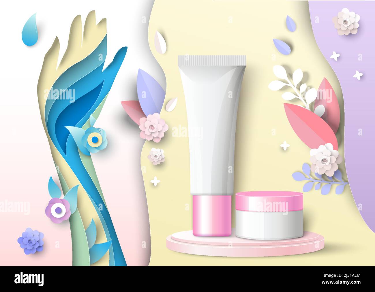 Skin product advert Stock Vector Images - Alamy