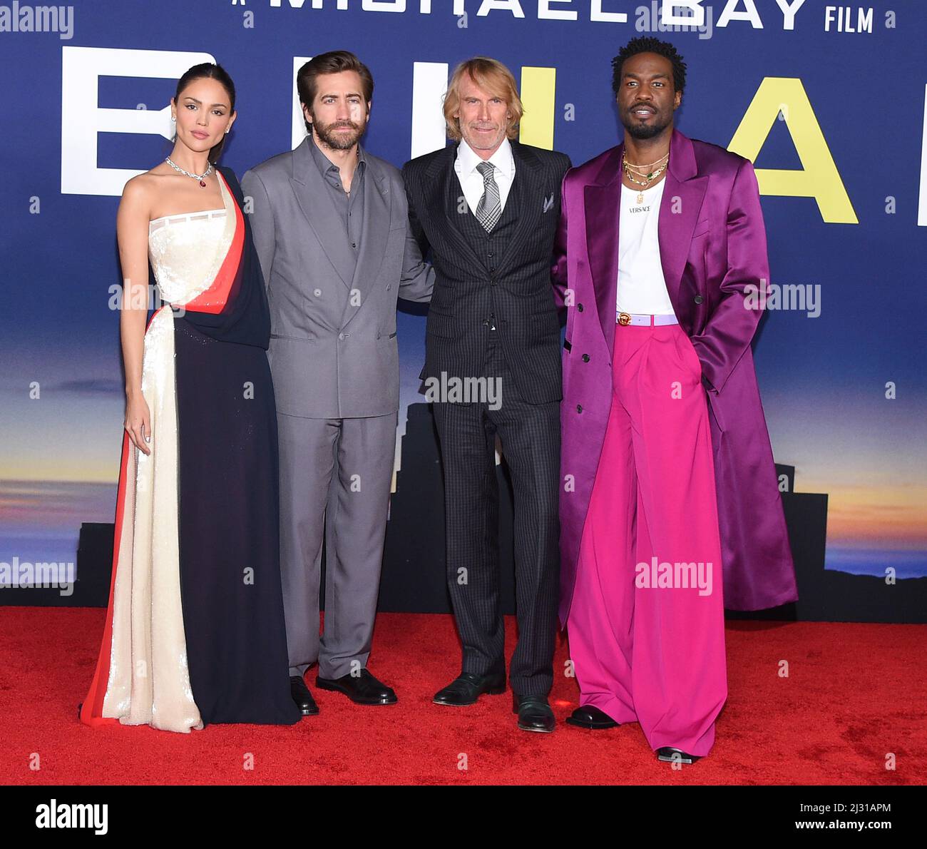 Eiza Gonzalez, Jake Gyllenhaal, Michael Bay and Yahya Abdul-Mateen II ...