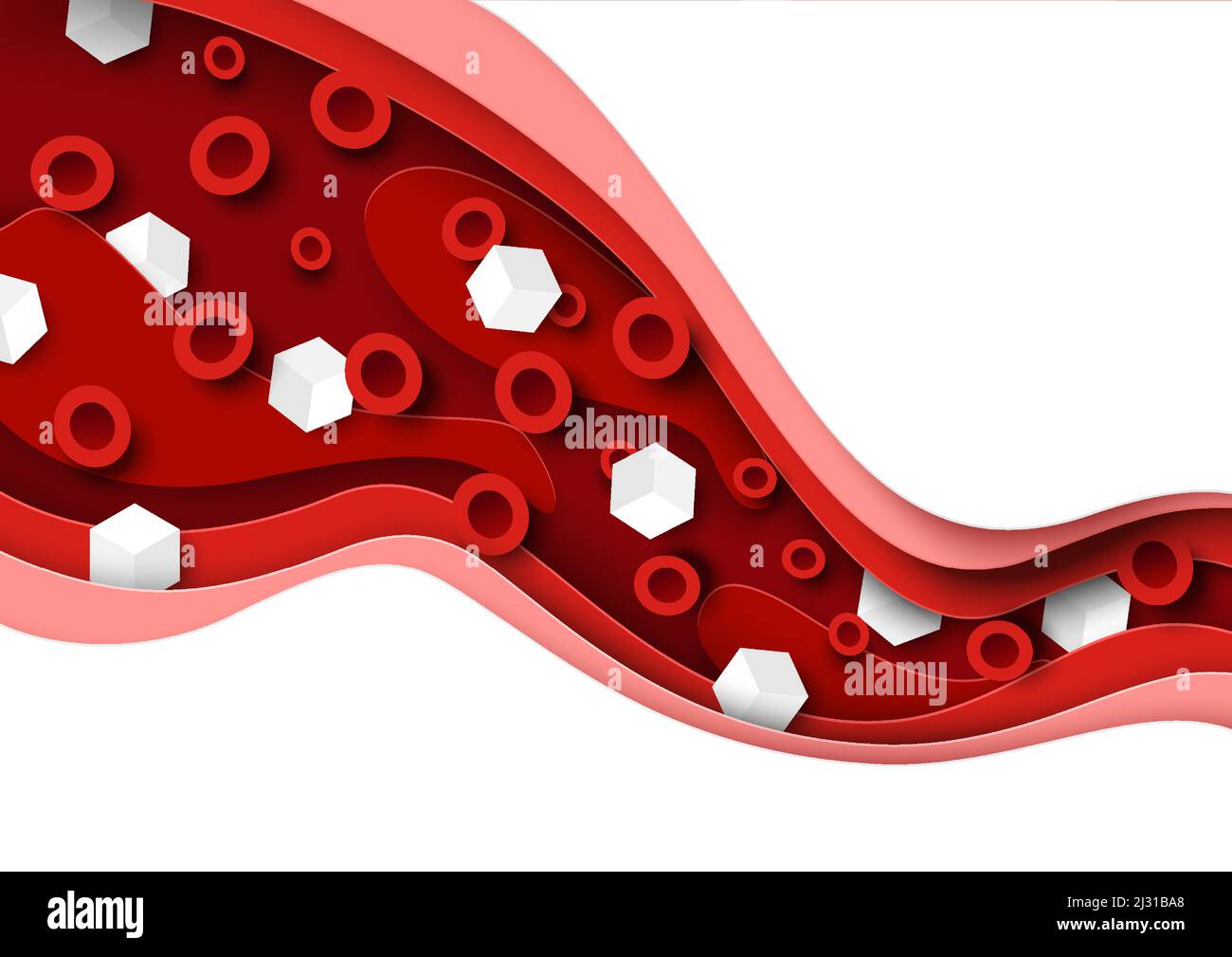 Sugar cells in blood vector glucose in bloodstream Stock Vector Image ...