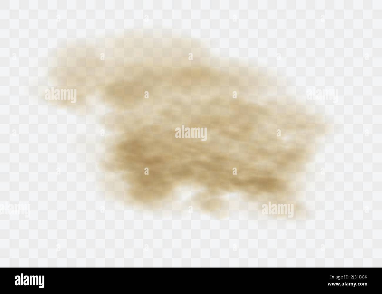 Desert sandstorm, brown dusty cloud or dry sand flying with gust of ...