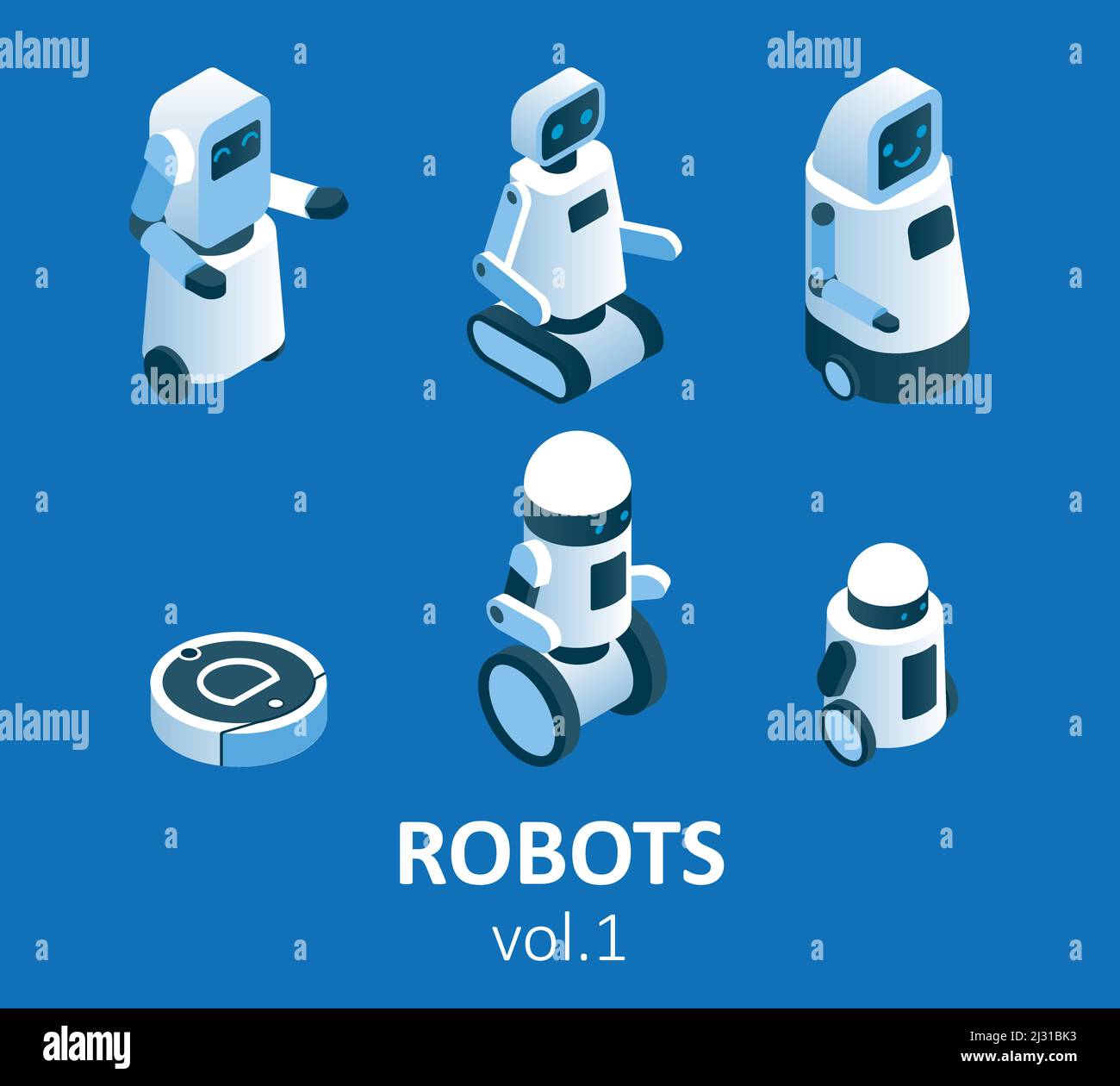 Vector isometric modern robotics icon set Stock Vector Image & Art - Alamy