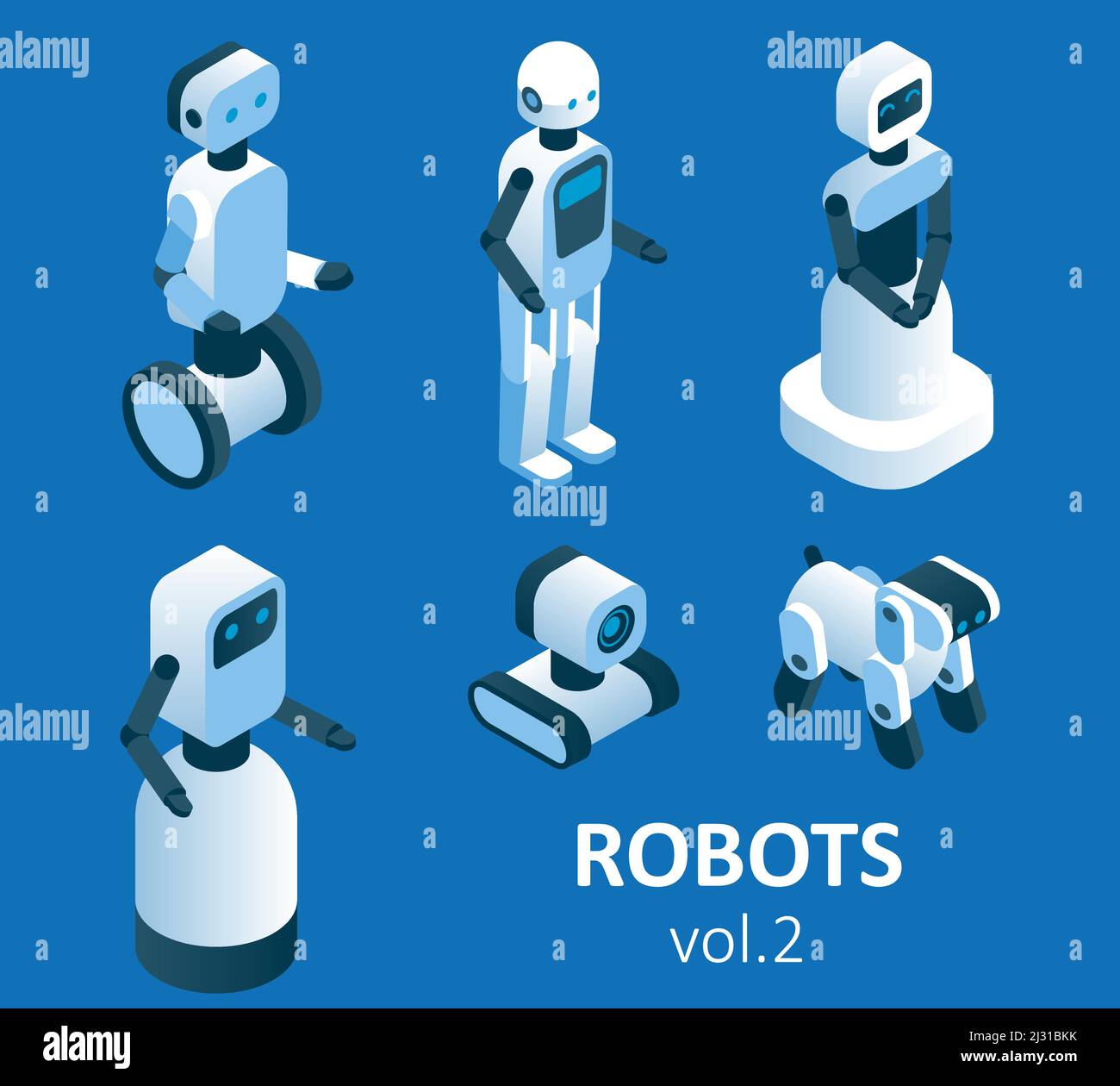 Vector isometric modern robotics icon set Stock Vector Image & Art - Alamy