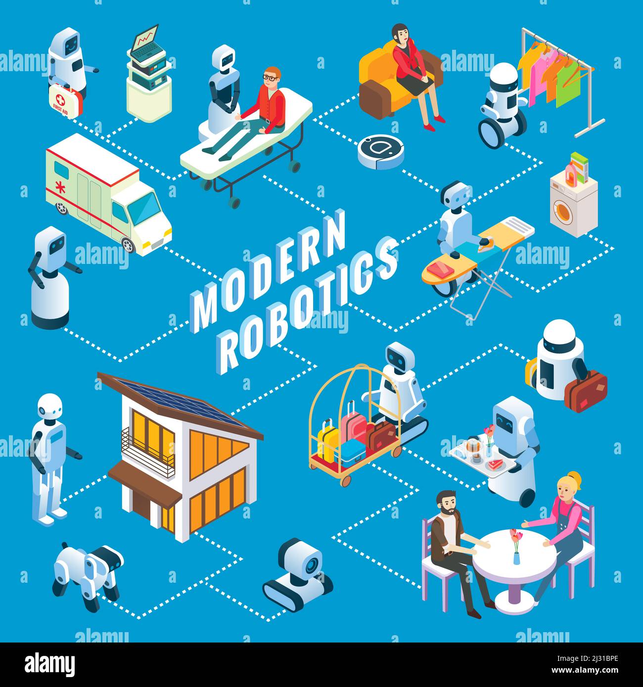 Vector isometric modern robotics infographics Stock Vector Image & Art ...