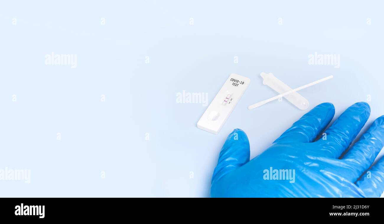 Covid-19 positive test result with SARS CoV-2 Rapid antigen test kit ...