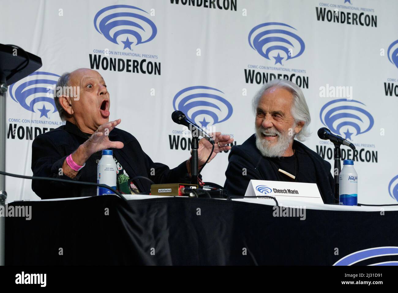 April 2, 2022: Cheech and Chong at Wondercon on Saturday April 2, 2022 ...
