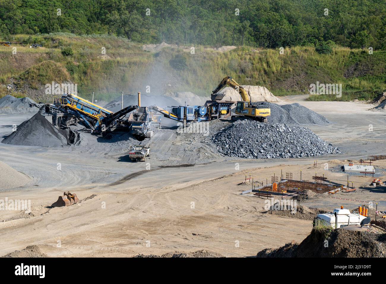 Mackay, Queensland, Australia - April 2022: Machinery working in a ...