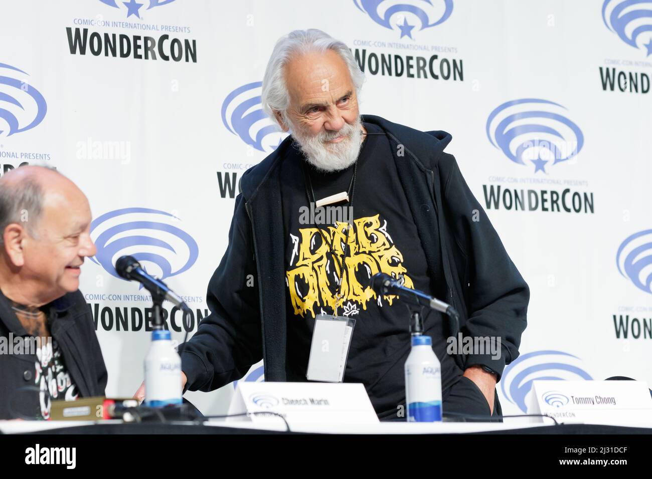 April 2, 2022: Cheech and Chong at Wondercon on Saturday April 2, 2022 ...
