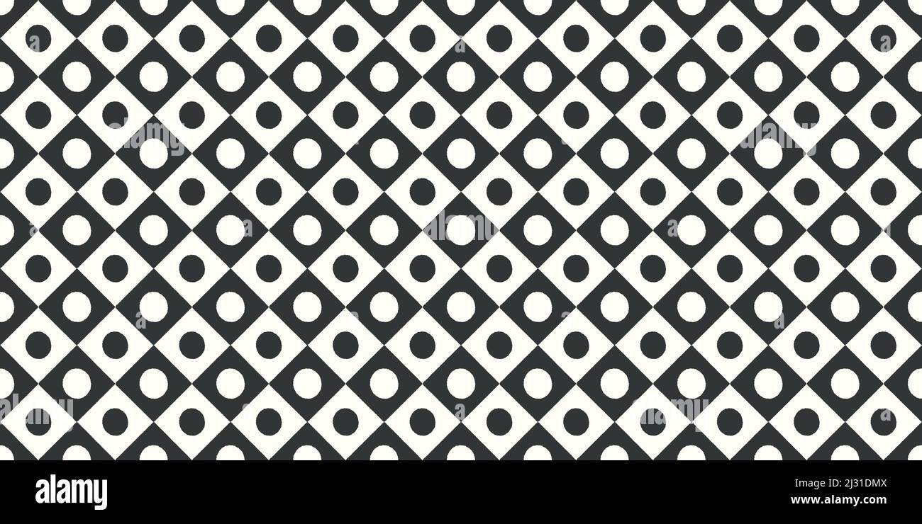 Checkered pattern background in black and white. Textured vector ...