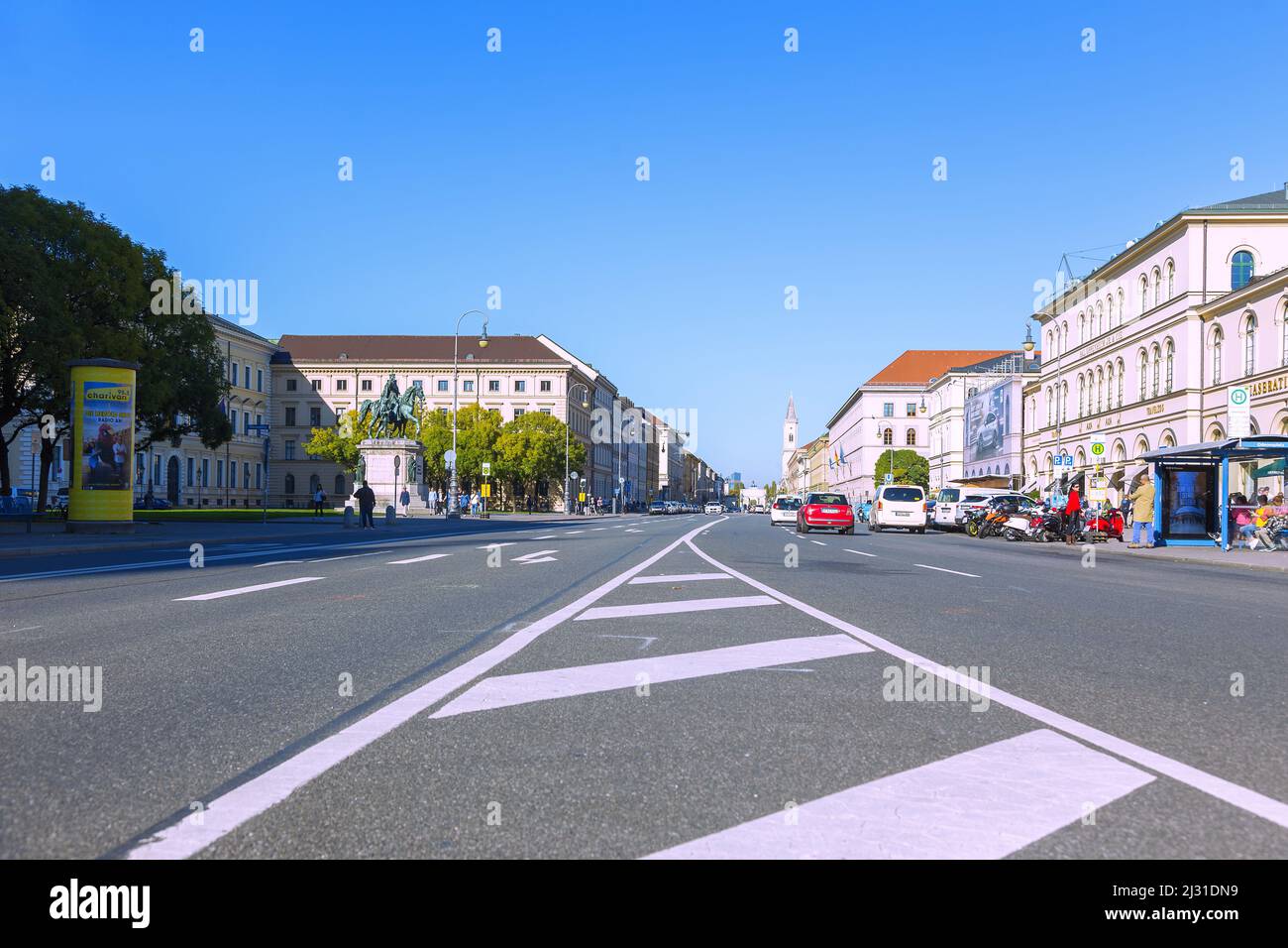 Munich; Odeonsplatz, Ludwigstrasse Stock Photo - Alamy