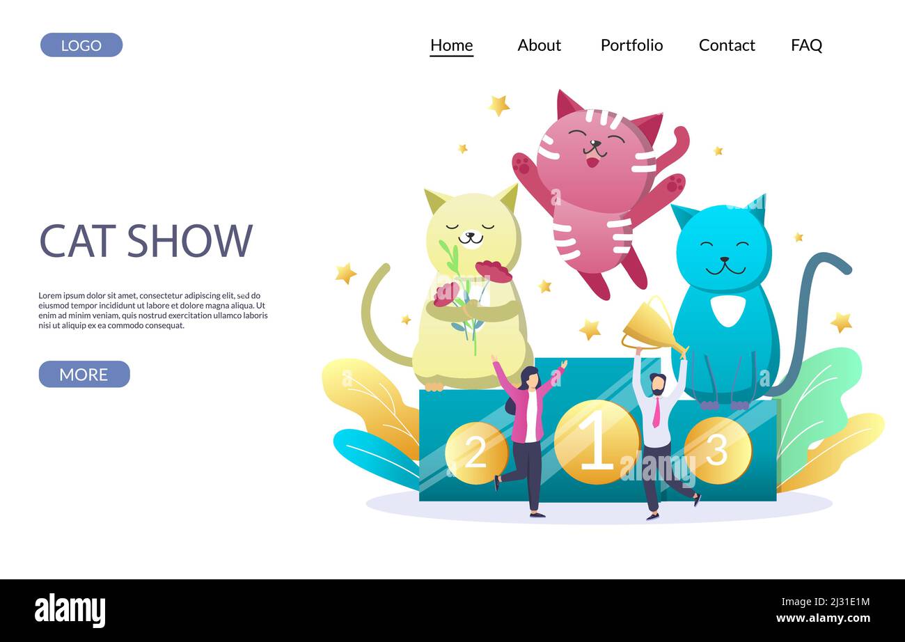 Cat show vector website template hi-res stock photography and images ...