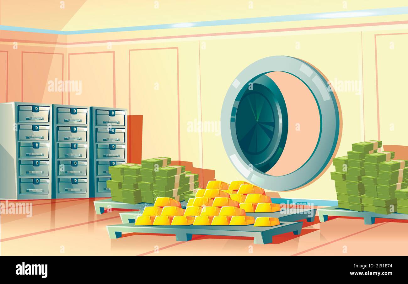 Gold bullion vault Stock Vector Images - Alamy