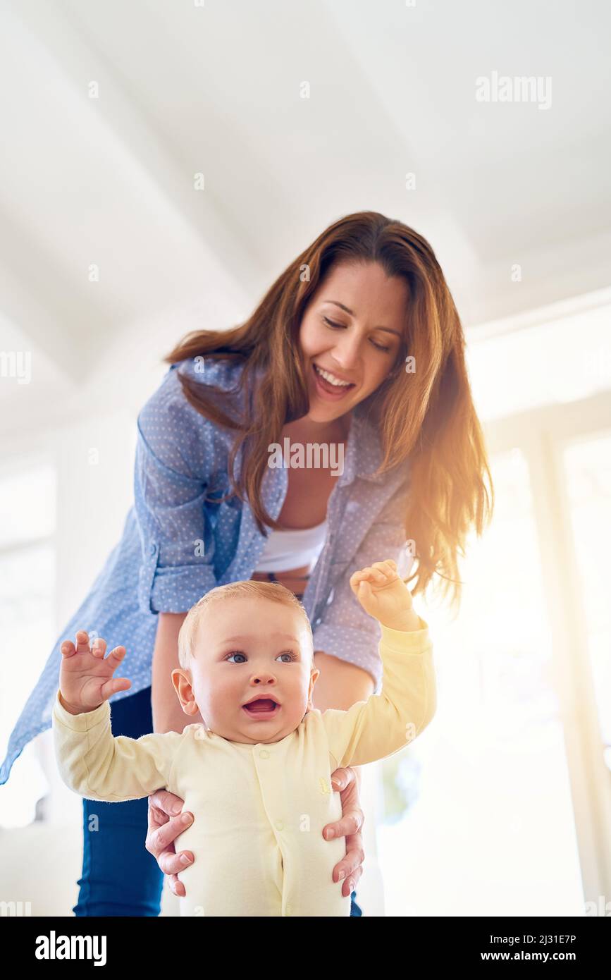 Baby Taking Its First Steps High Resolution Stock Photography and ...