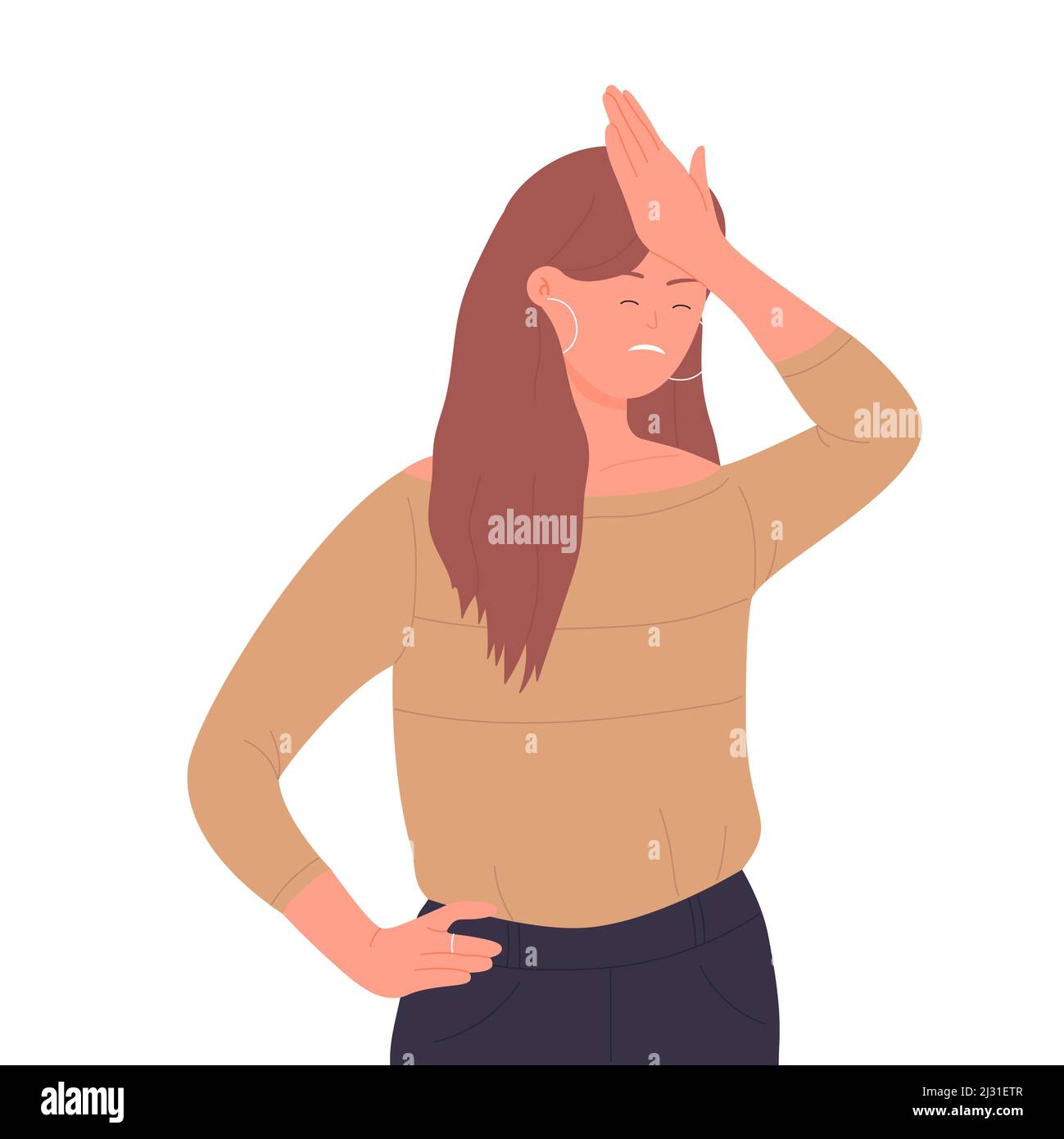 Sorrow and shame Stock Vector Images - Alamy