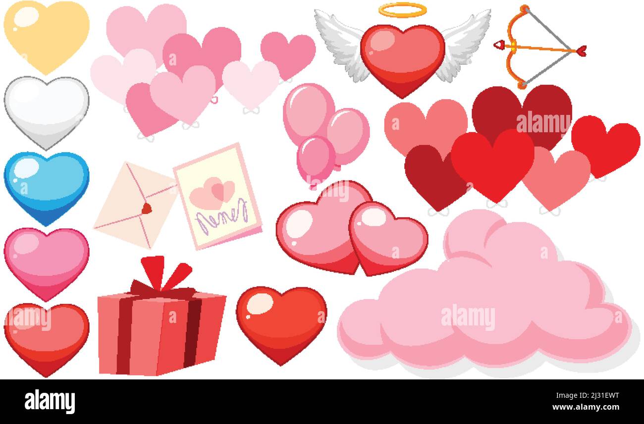 Valentine theme with many hearts illustration Stock Vector Image & Art ...