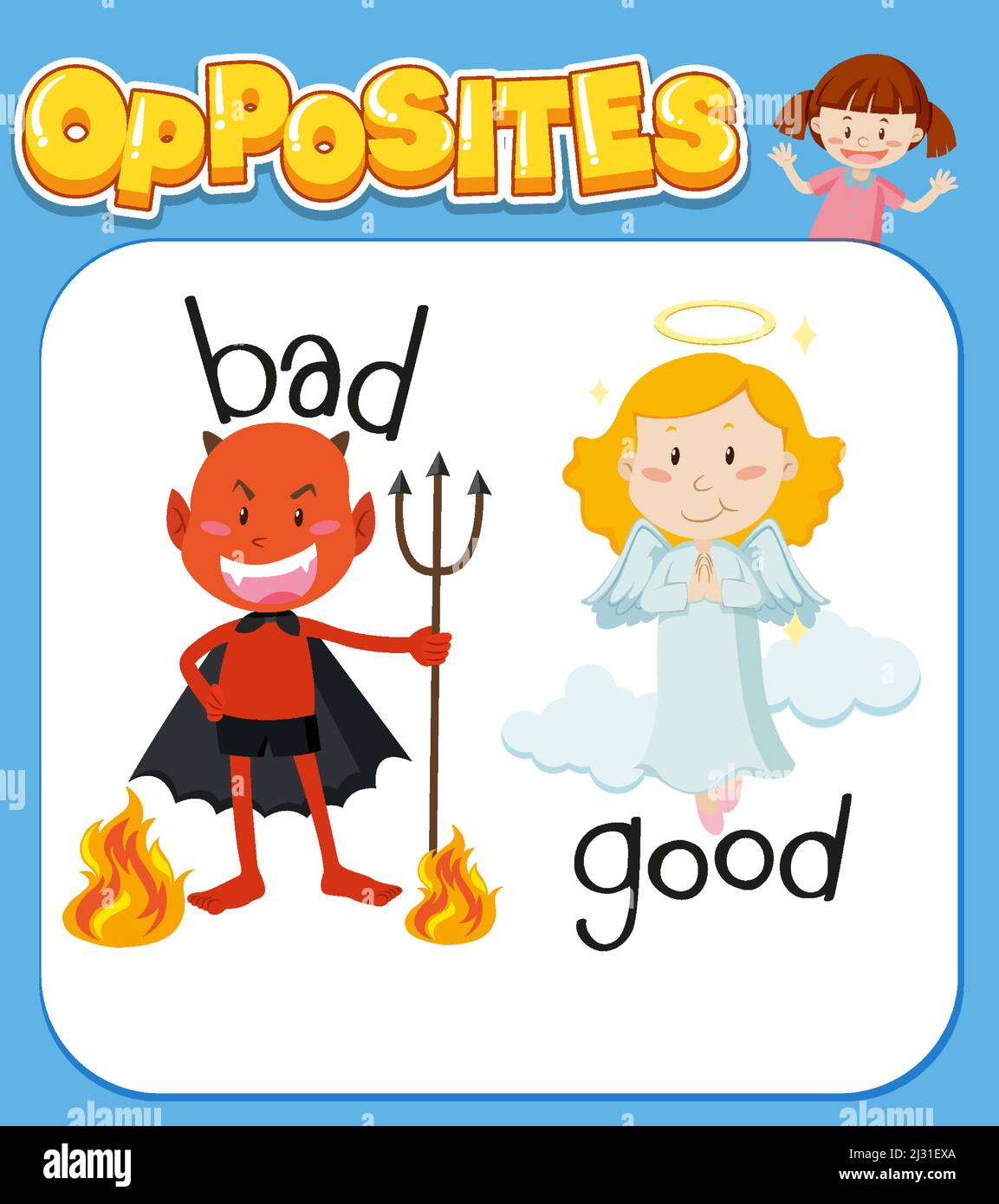 Opposite words for bad and good illustration Stock Vector Image & Art ...